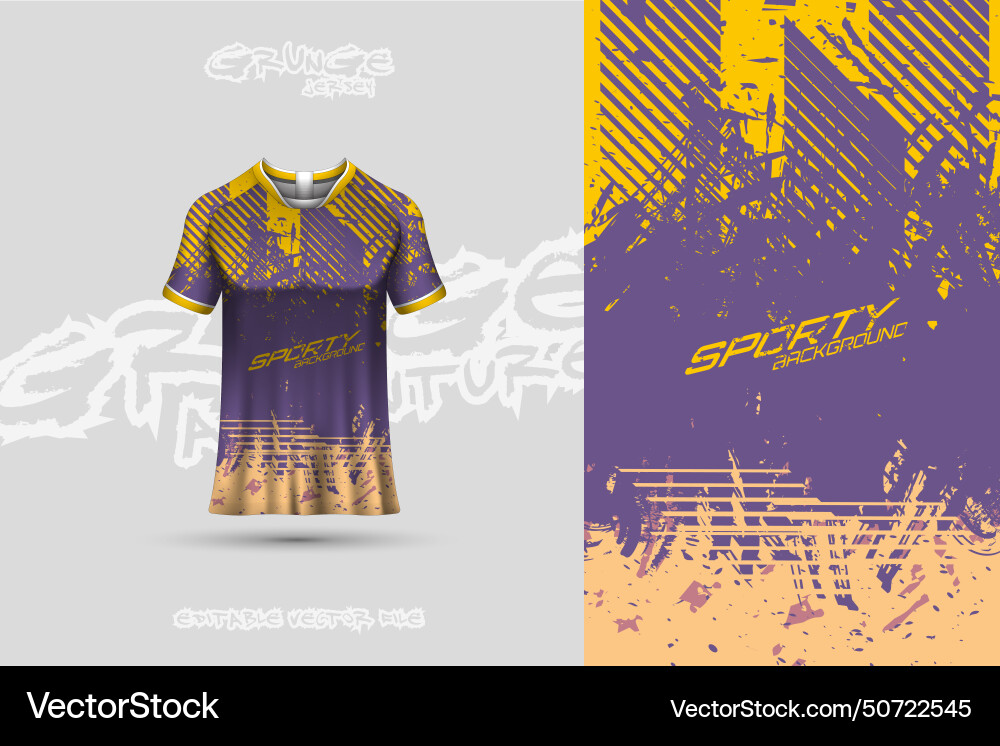 Sports jersey and background template design Vector Image