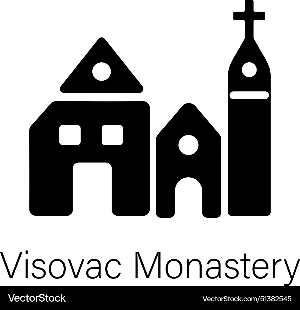 Visovac monastery Royalty Free Vector Image - VectorStock