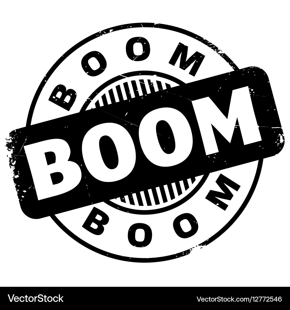 Boom rubber stamp Royalty Free Vector Image - VectorStock