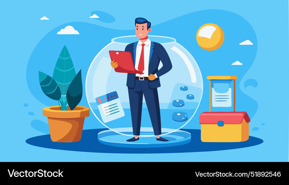 Business transparency concept Royalty Free Vector Image