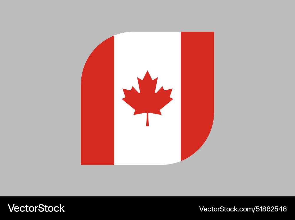 Canada flag sign Royalty Free Vector Image - VectorStock