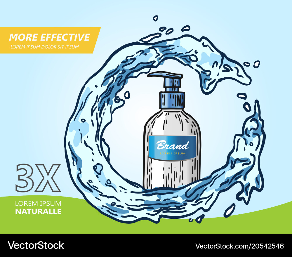 Dispenser bottle color Royalty Free Vector Image