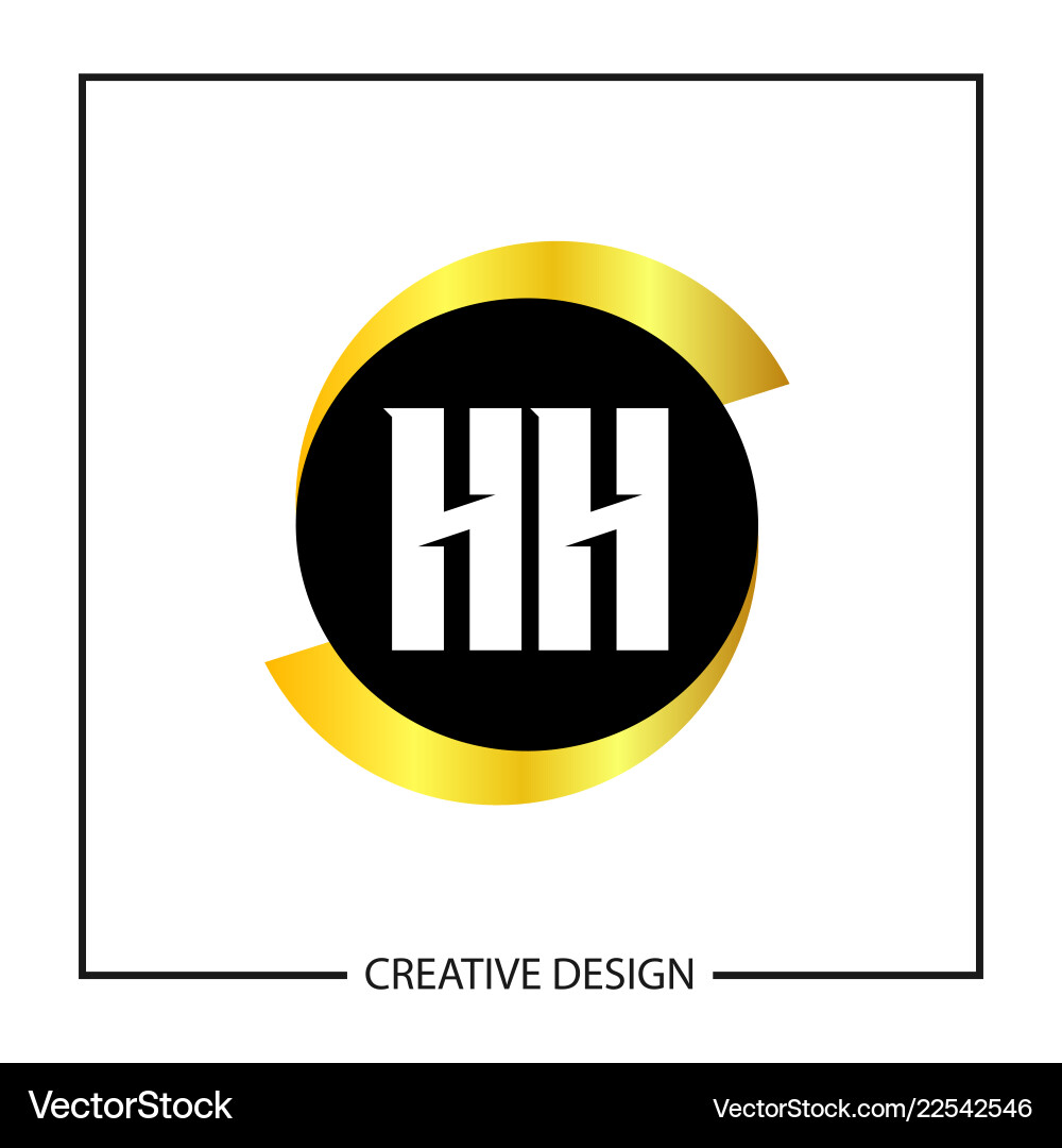 Initial letter hh logo template design Royalty Free Vector
