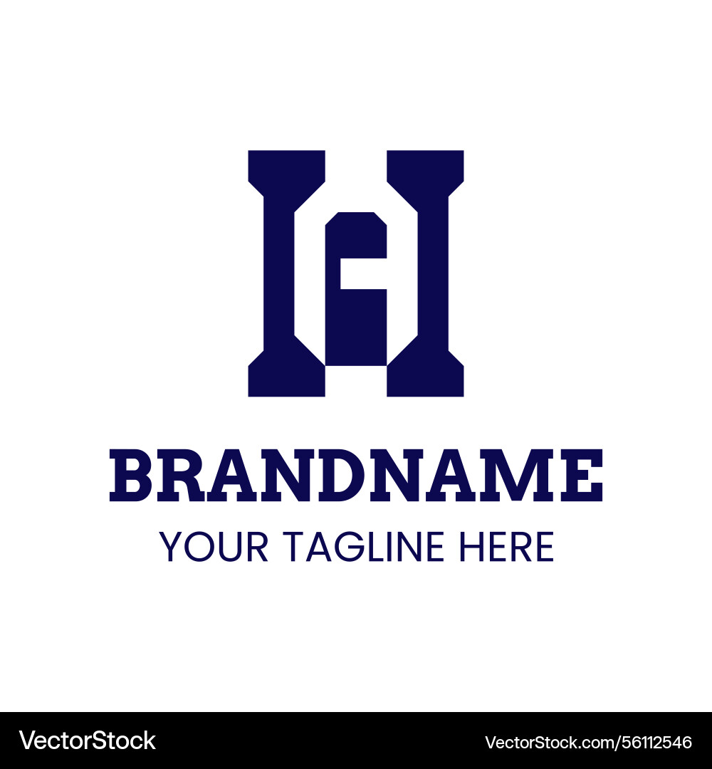 Letters ha monogram logo suitable for any brand Vector Image