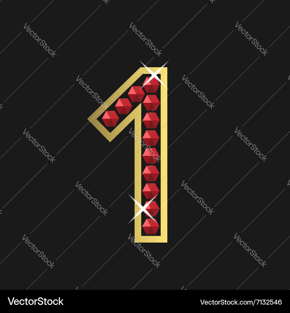 Number one symbol Royalty Free Vector Image - VectorStock