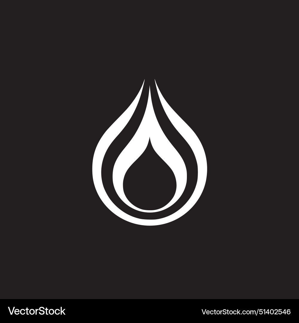 Water - black and white Royalty Free Vector Image