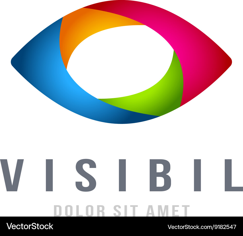 Abstract Eye Logo - Colorful Template Royalty Free Vector