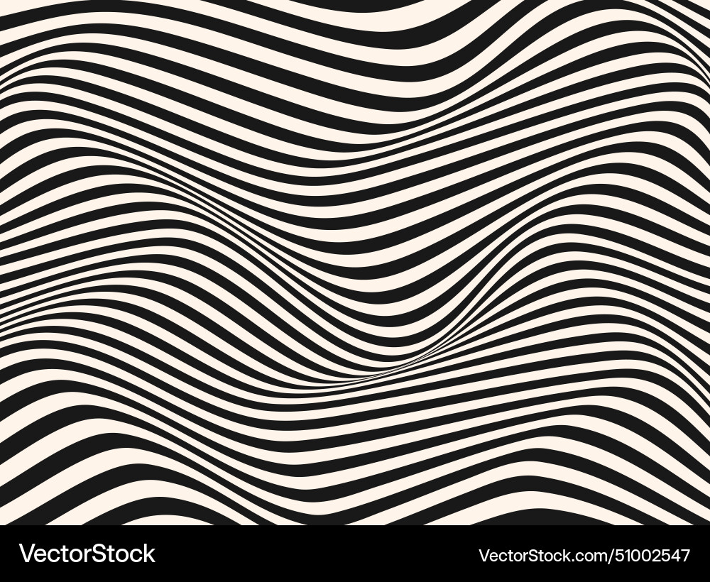 Abstract wave background black and white wavy Vector Image