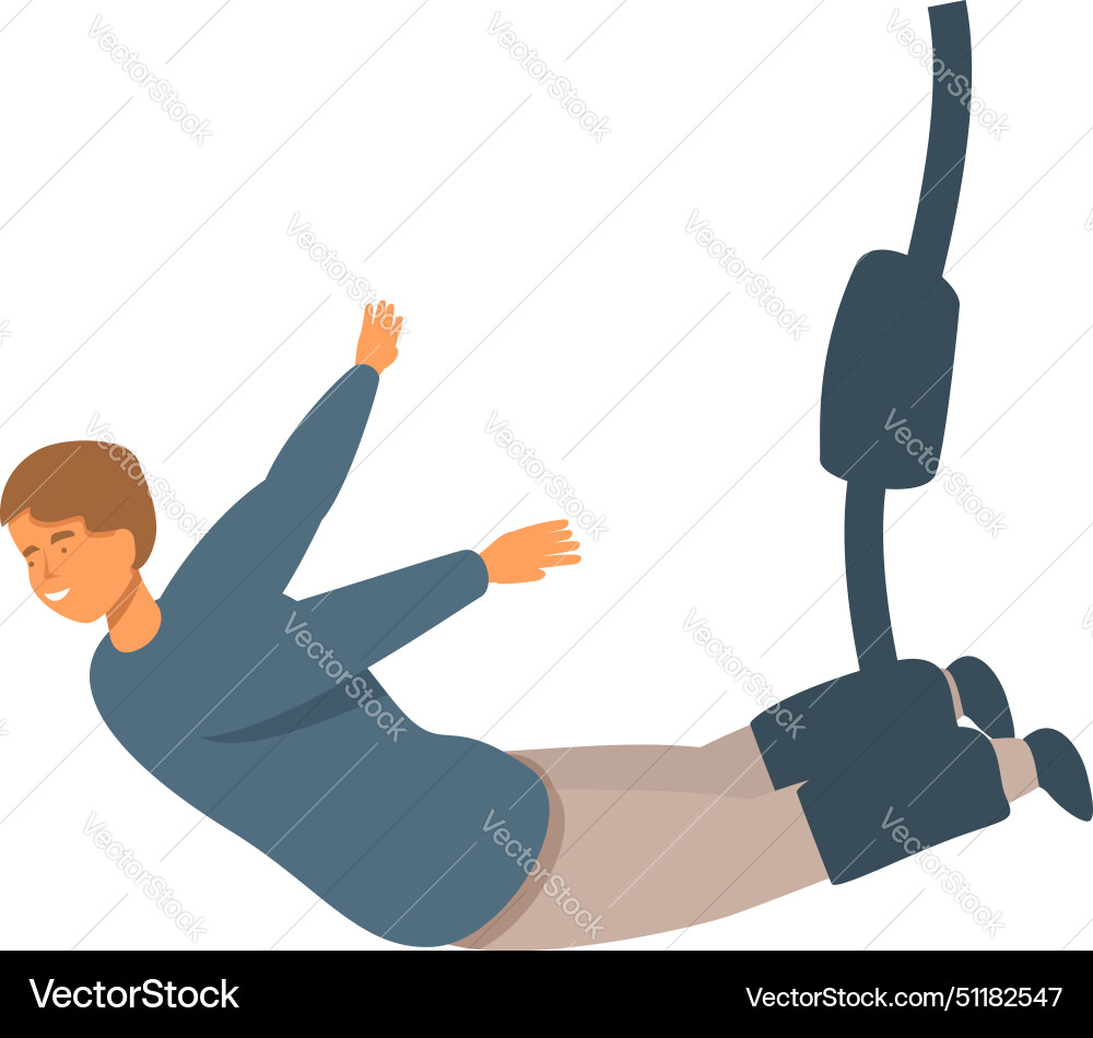 Bungee jumping icon cartoon extreme fall Vector Image