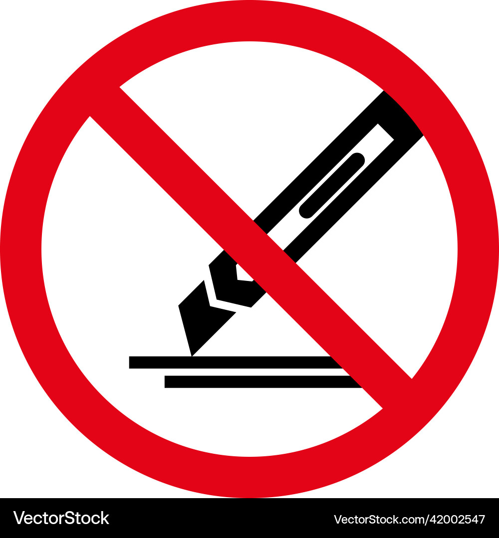 Do not use cutter icon Royalty Free Vector Image