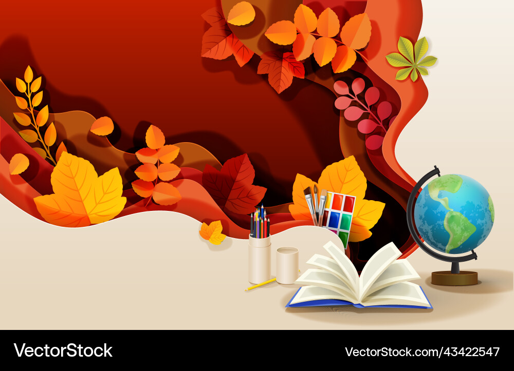 Welcome Back to School Fall Leaves Vector Images (52)