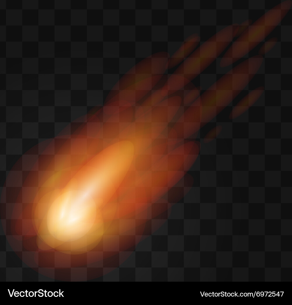 Falling meteor light Royalty Free Vector Image