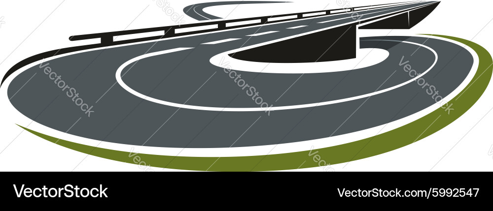 Round Road Interchange Icon Royalty Free Vector Image