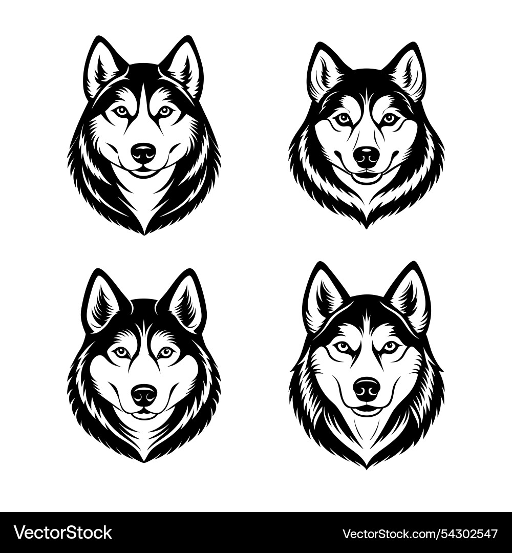 Siberian Husky Svg Images Royalty Free Vector Image