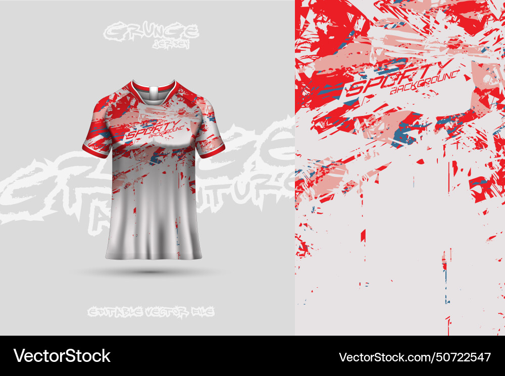 Sports jersey and background template design Vector Image