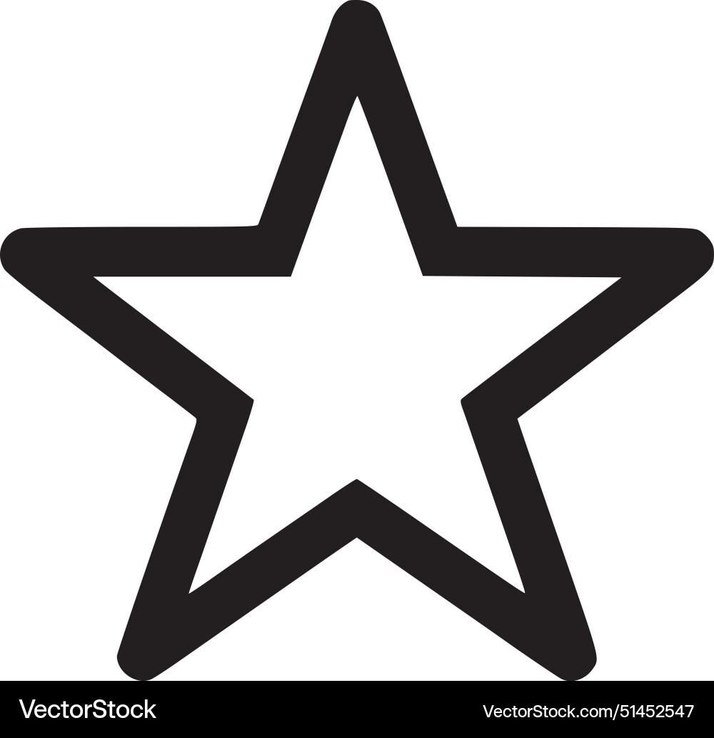 Star - black and white isolated icon Royalty Free Vector