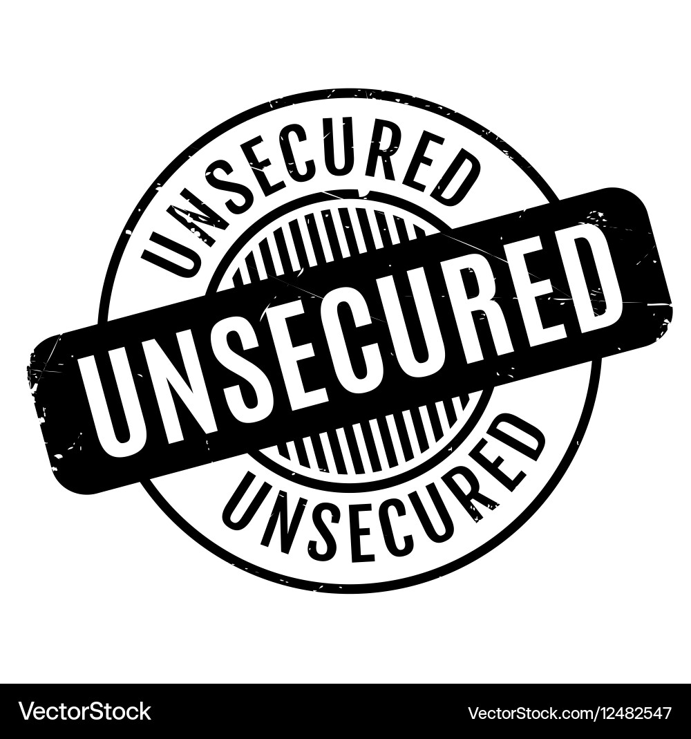 Unsecured rubber stamp Royalty Free Vector Image