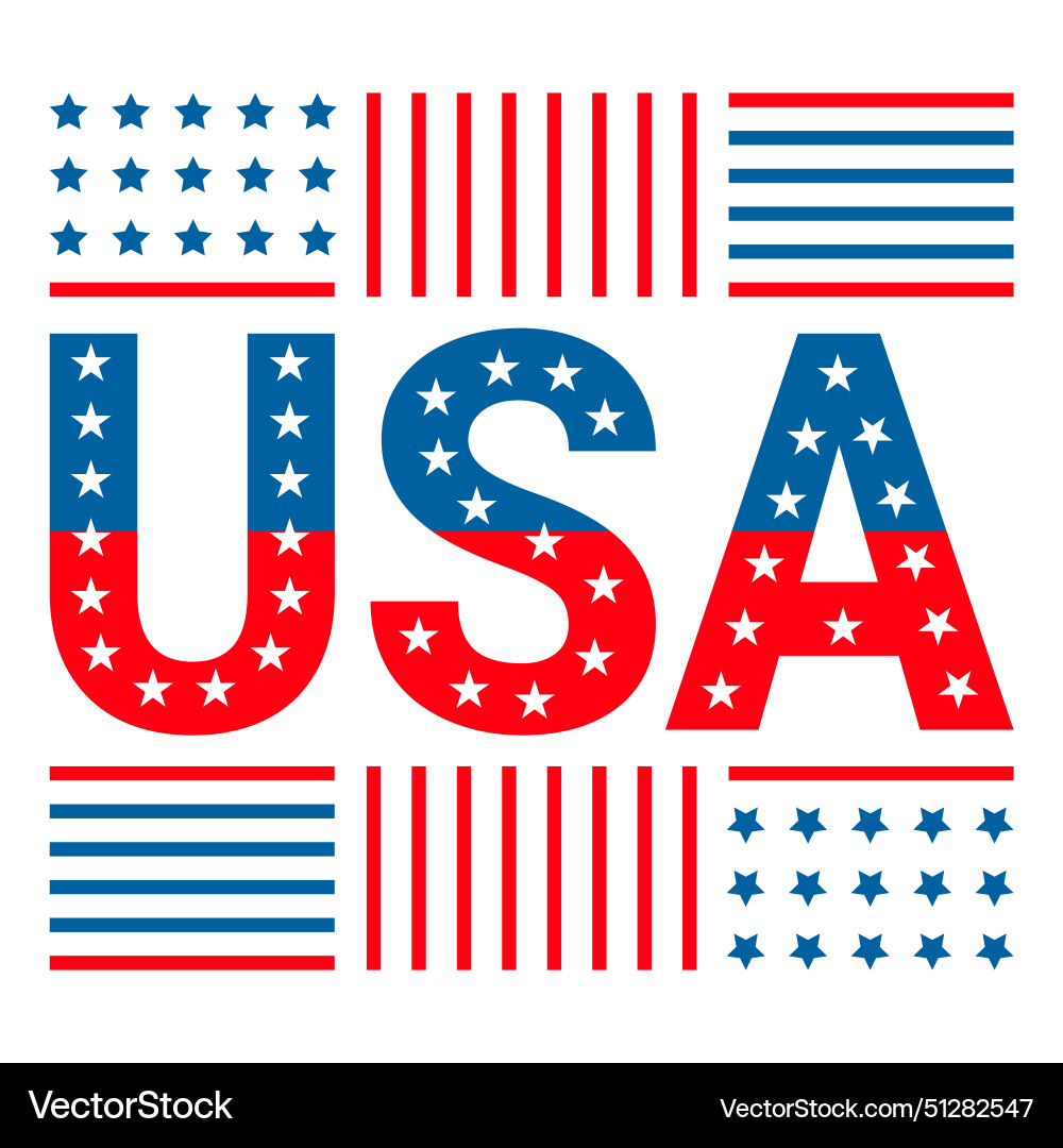 Usa-typography-t-shirt-design-12 Royalty Free Vector Image
