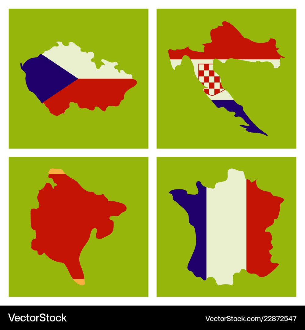 World map-countries in color on white background Vector Image