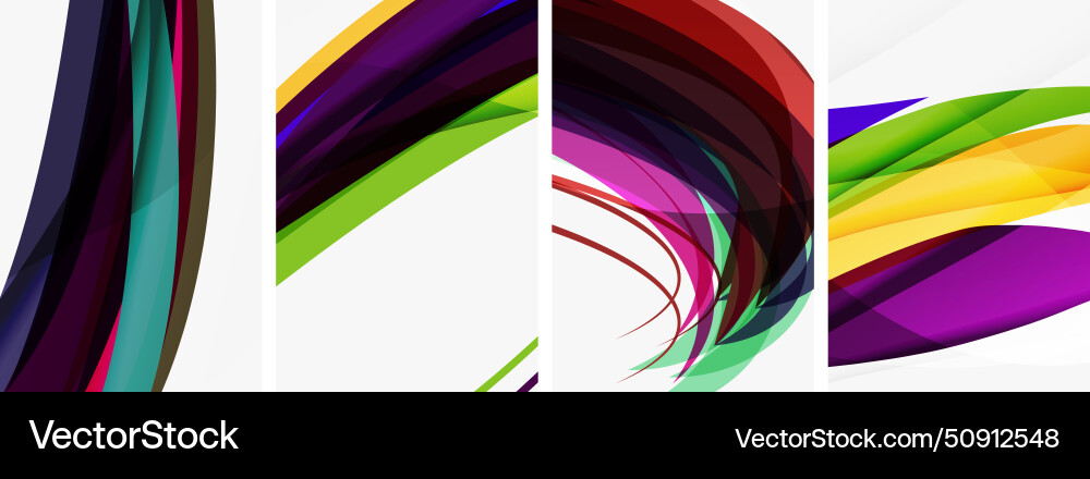 Abstract colorful wave posters for wallpaper Vector Image