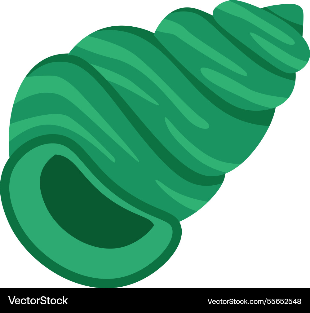 Cartoon seashell mollusk Royalty Free Vector Image