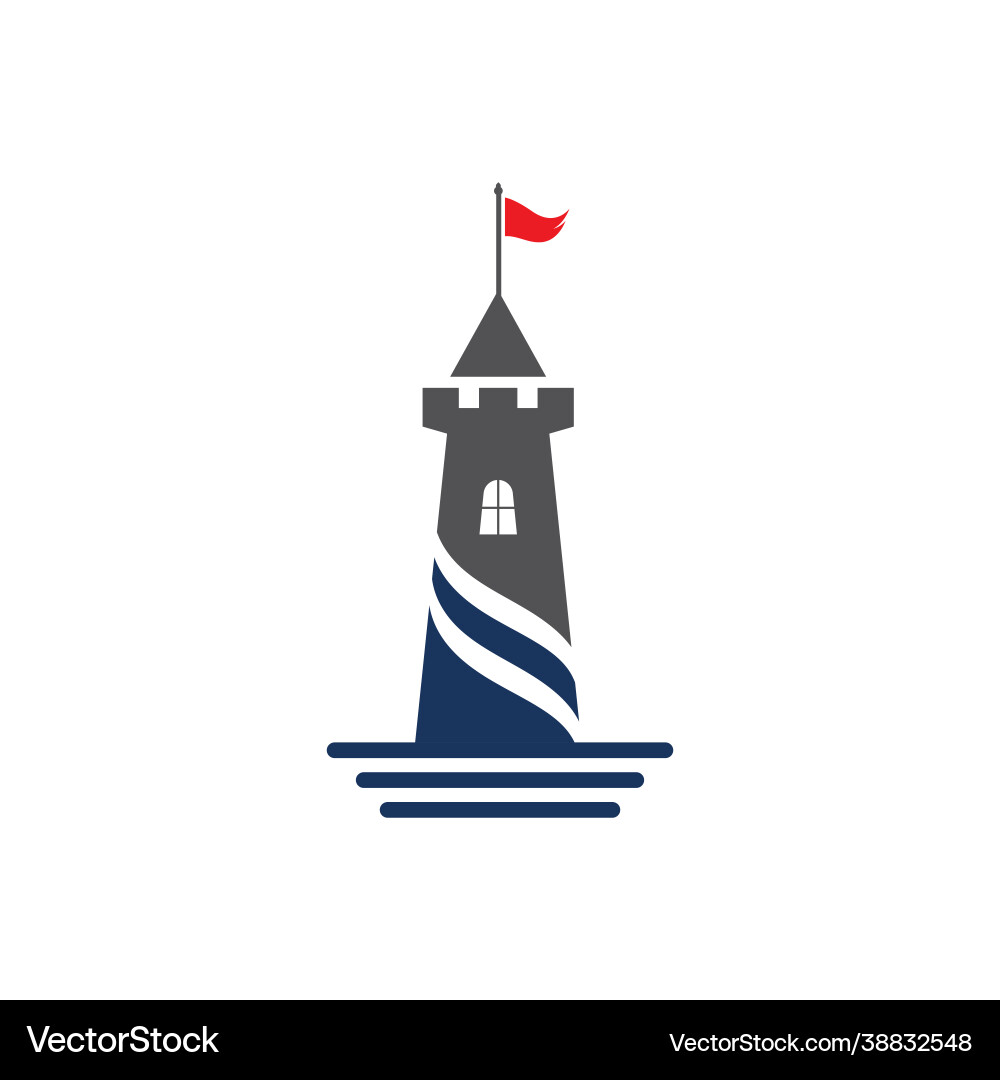 Castle building icon template Royalty Free Vector Image