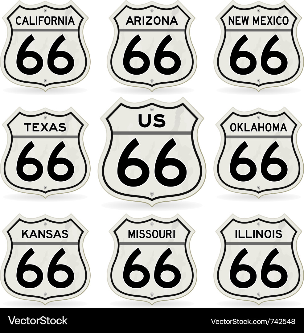 Illinois Route 66 Vector Images (74)