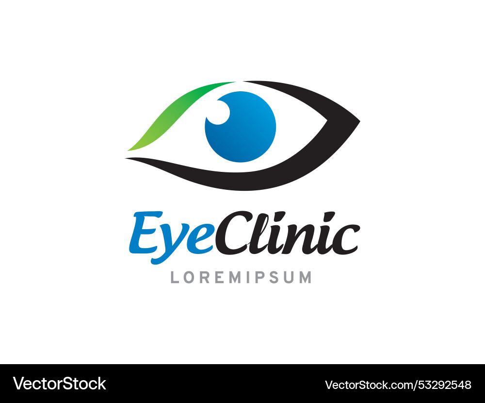 Eye logo symbol or icon template Royalty Free Vector Image