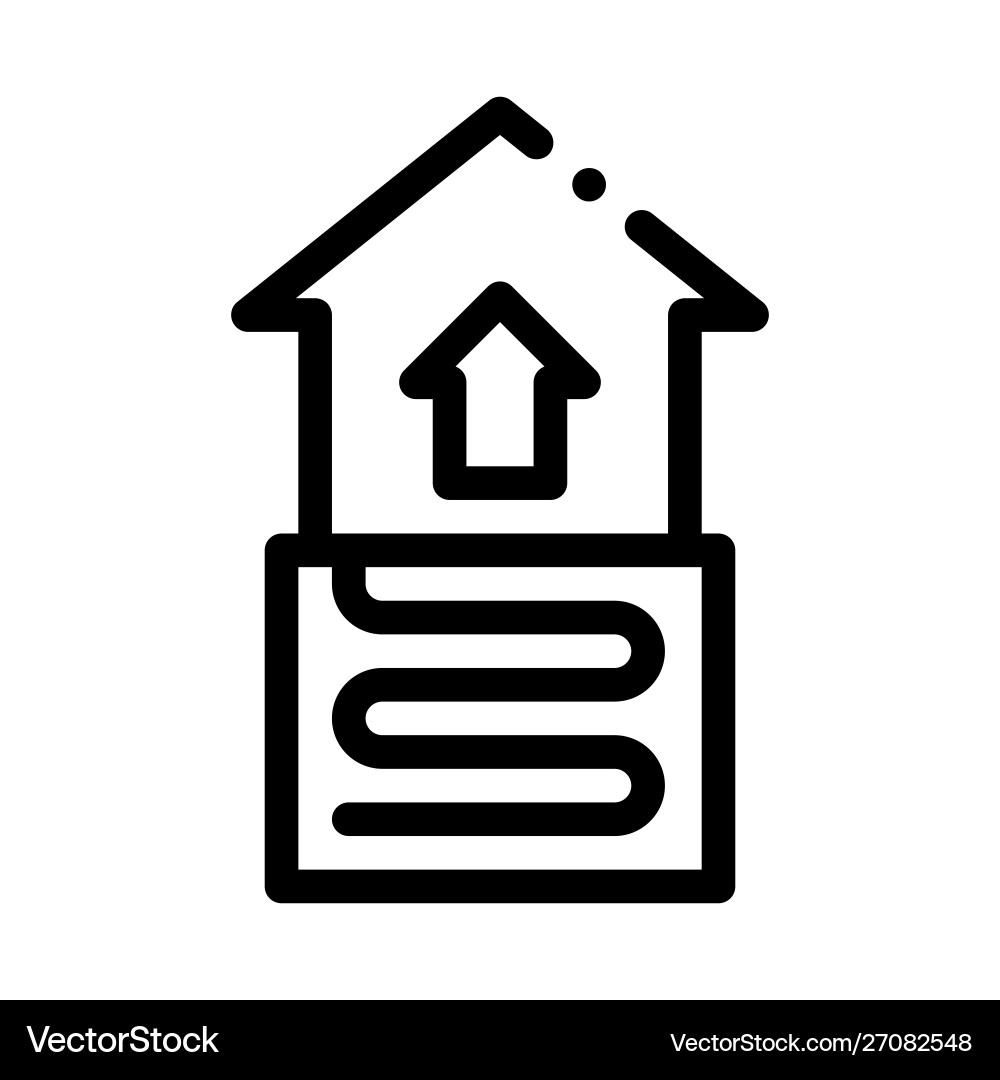 House room floor heating equipment icon Royalty Free Vector