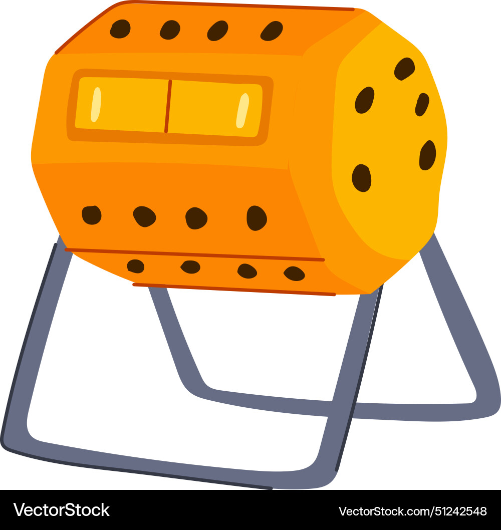 Kitchen compost bin cartoon Royalty Free Vector Image