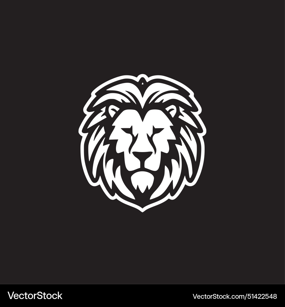 Lion - black and white isolated icon Royalty Free Vector