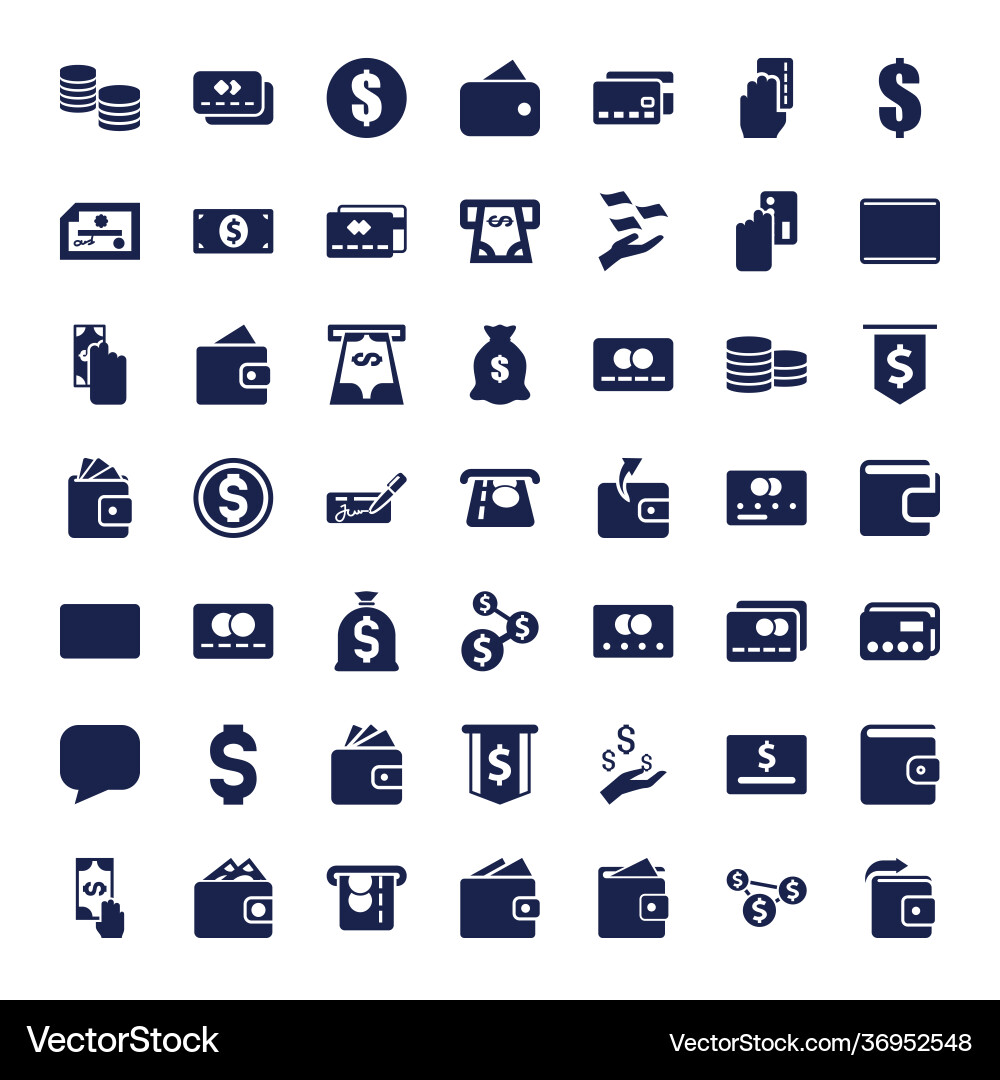 Pay icons Royalty Free Vector Image - VectorStock