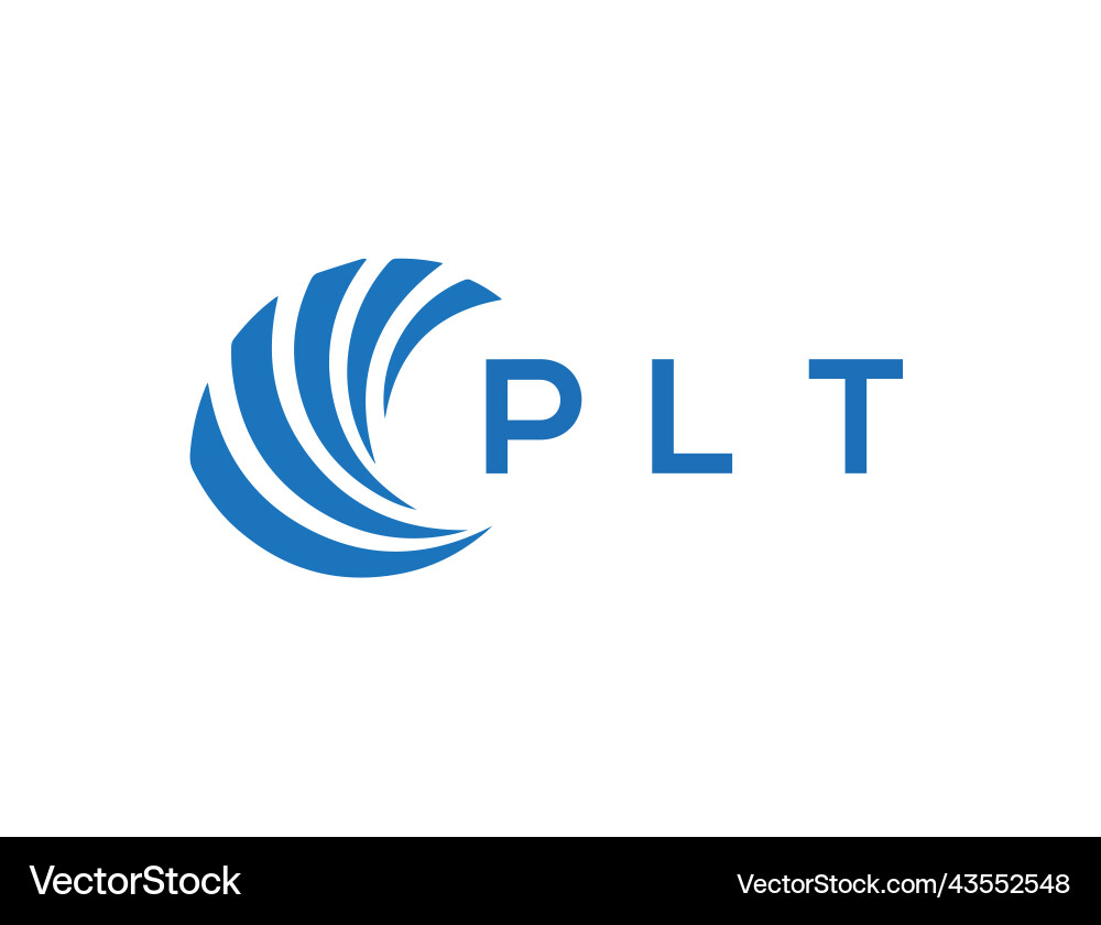 Plt letter logo design on white background Vector Image