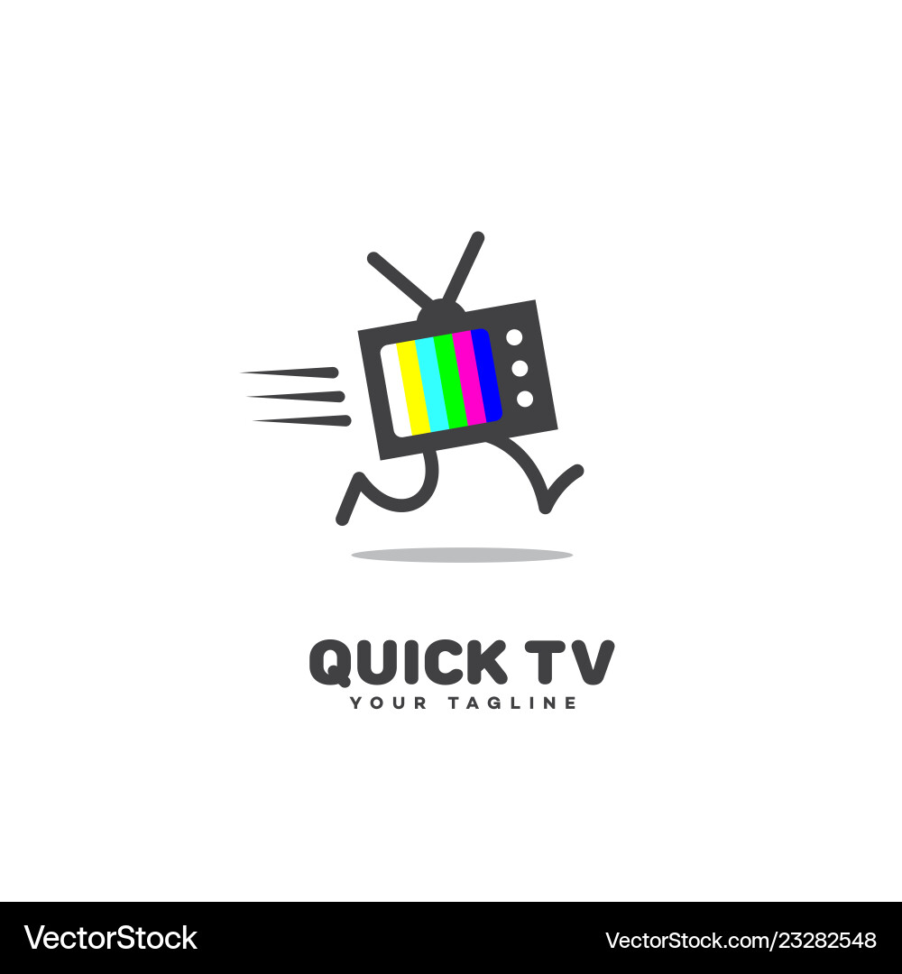 Quick TV Branding Royalty Free Vector Image - VectorStock