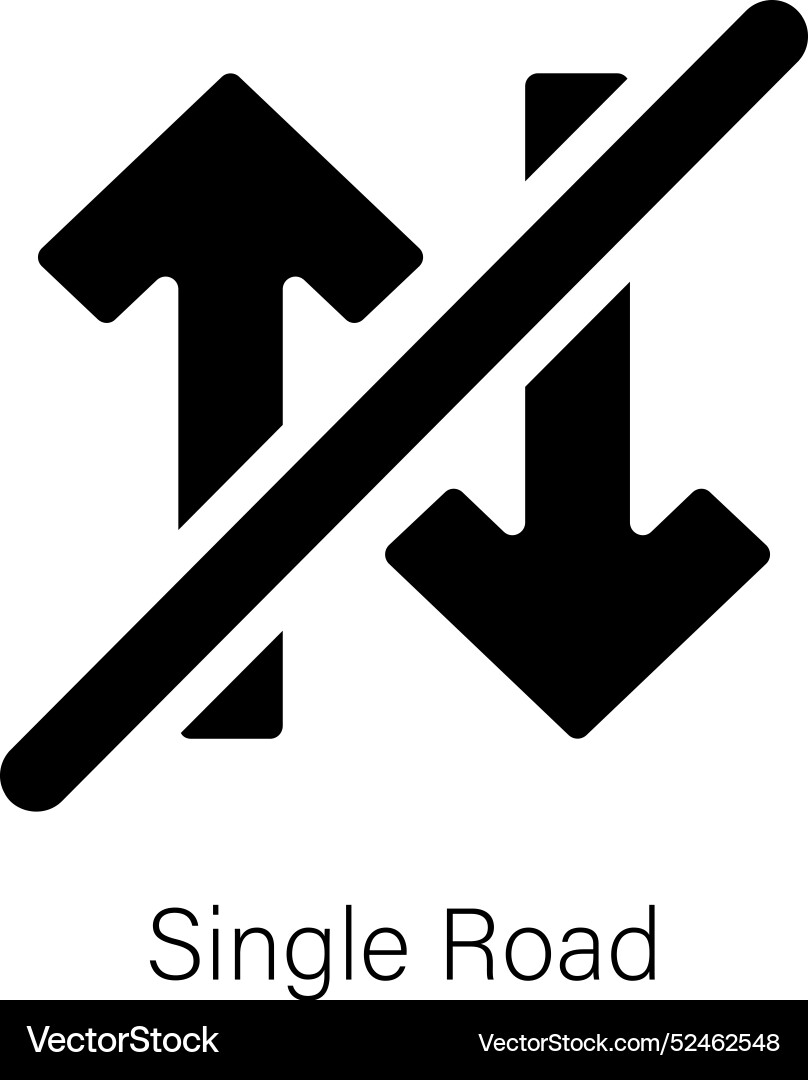Single road Royalty Free Vector Image - VectorStock