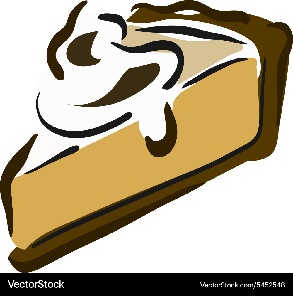 Sponge Cake Slice Royalty Free Vector Image - VectorStock