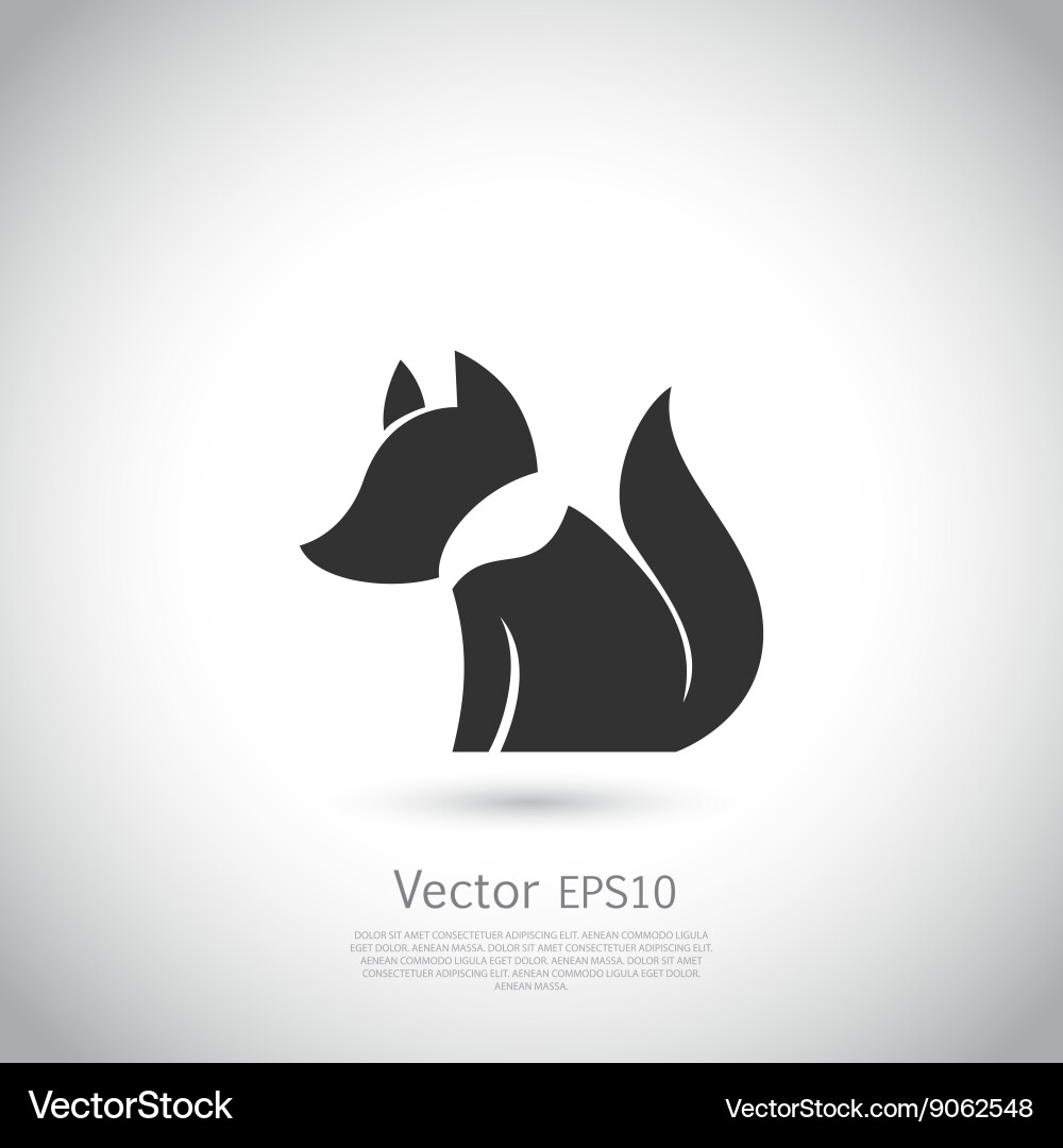 Stylized fox icon Royalty Free Vector Image - VectorStock