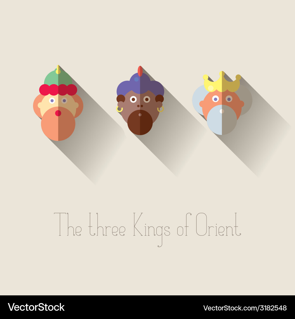 Three kings of orient Royalty Free Vector Image