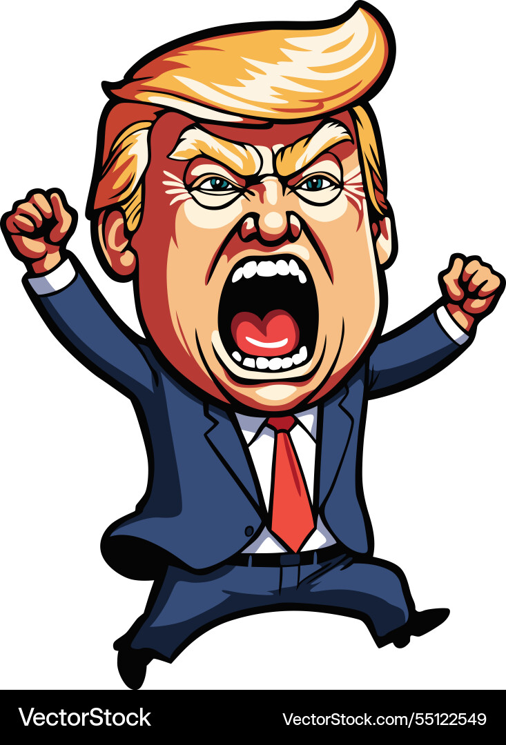 Angry Trump Shouting Royalty Free Vector Image