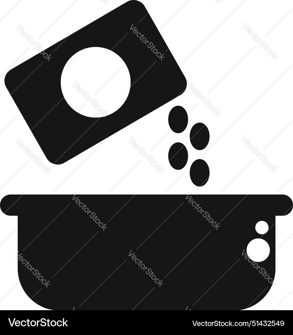 Black and white icon depicting seeds being sowed Vector Image