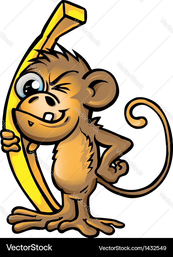 Cheerful Monkey Royalty Free Vector Image - VectorStock