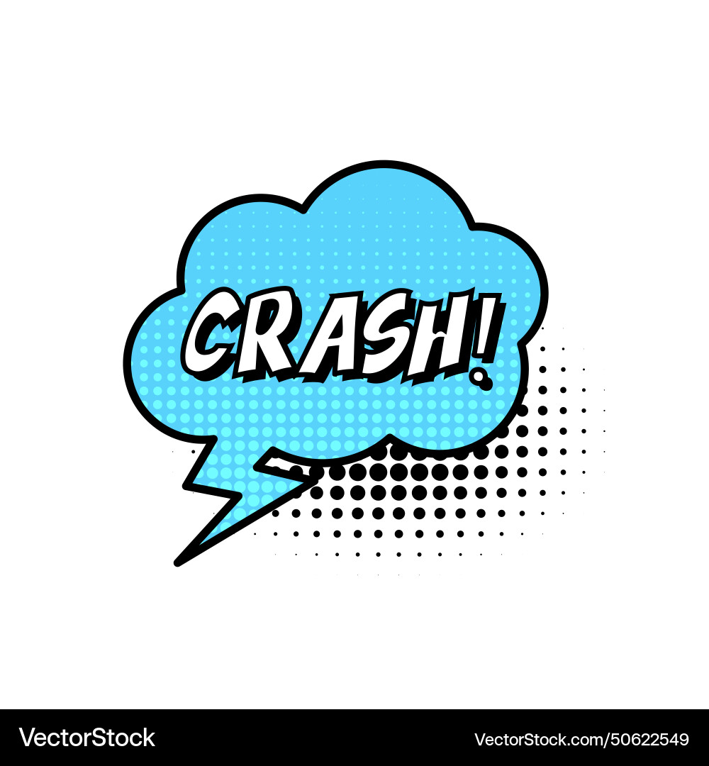 Comic speech bubble with text crash isolated Vector Image