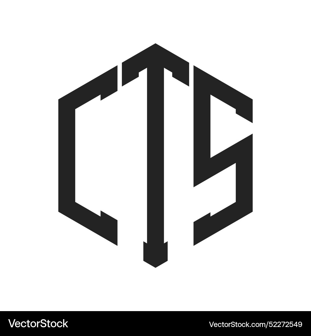 Cts logo design initial letter monogram Royalty Free Vector