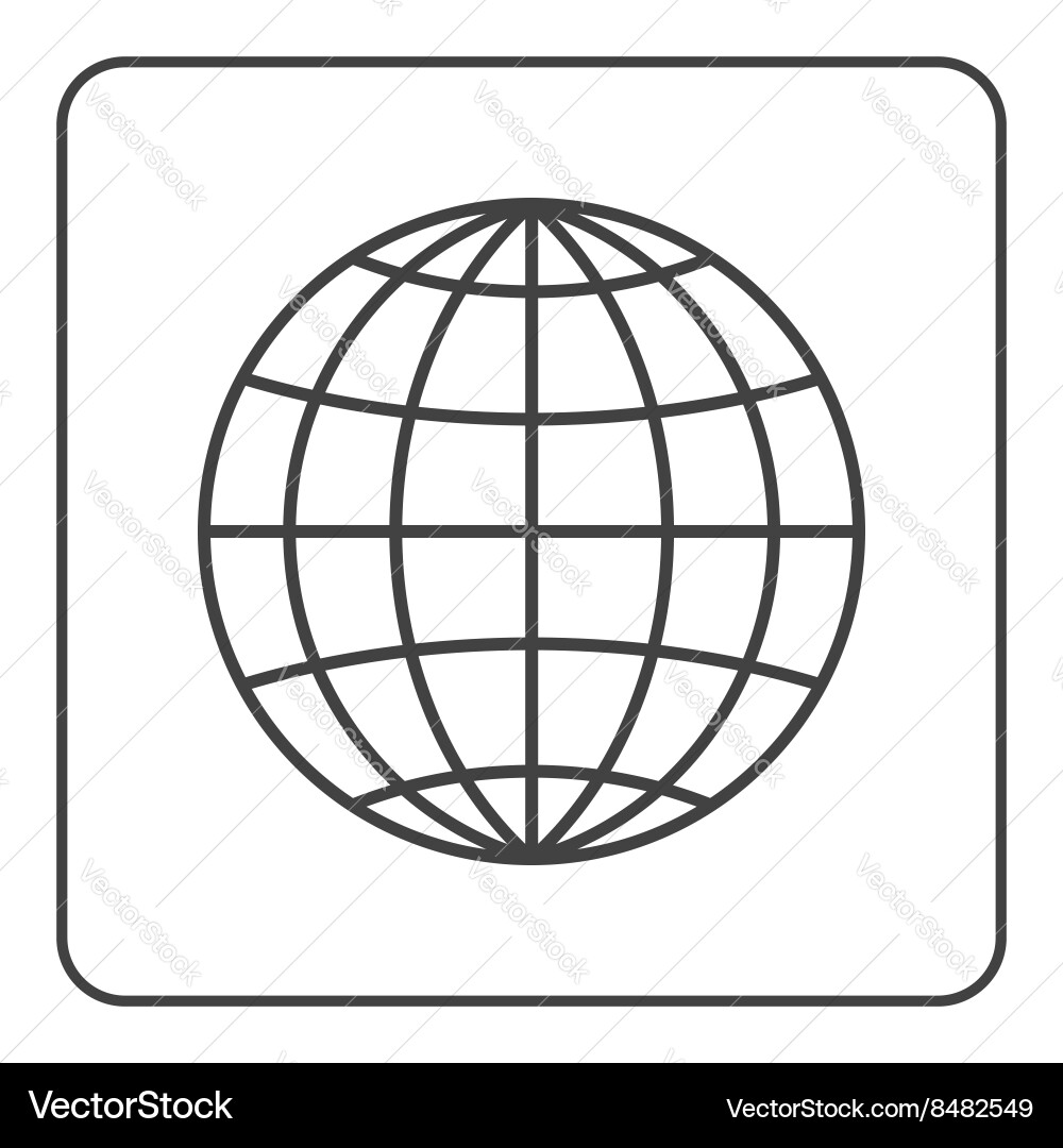 Earth globe icon global world sign Royalty Free Vector Image