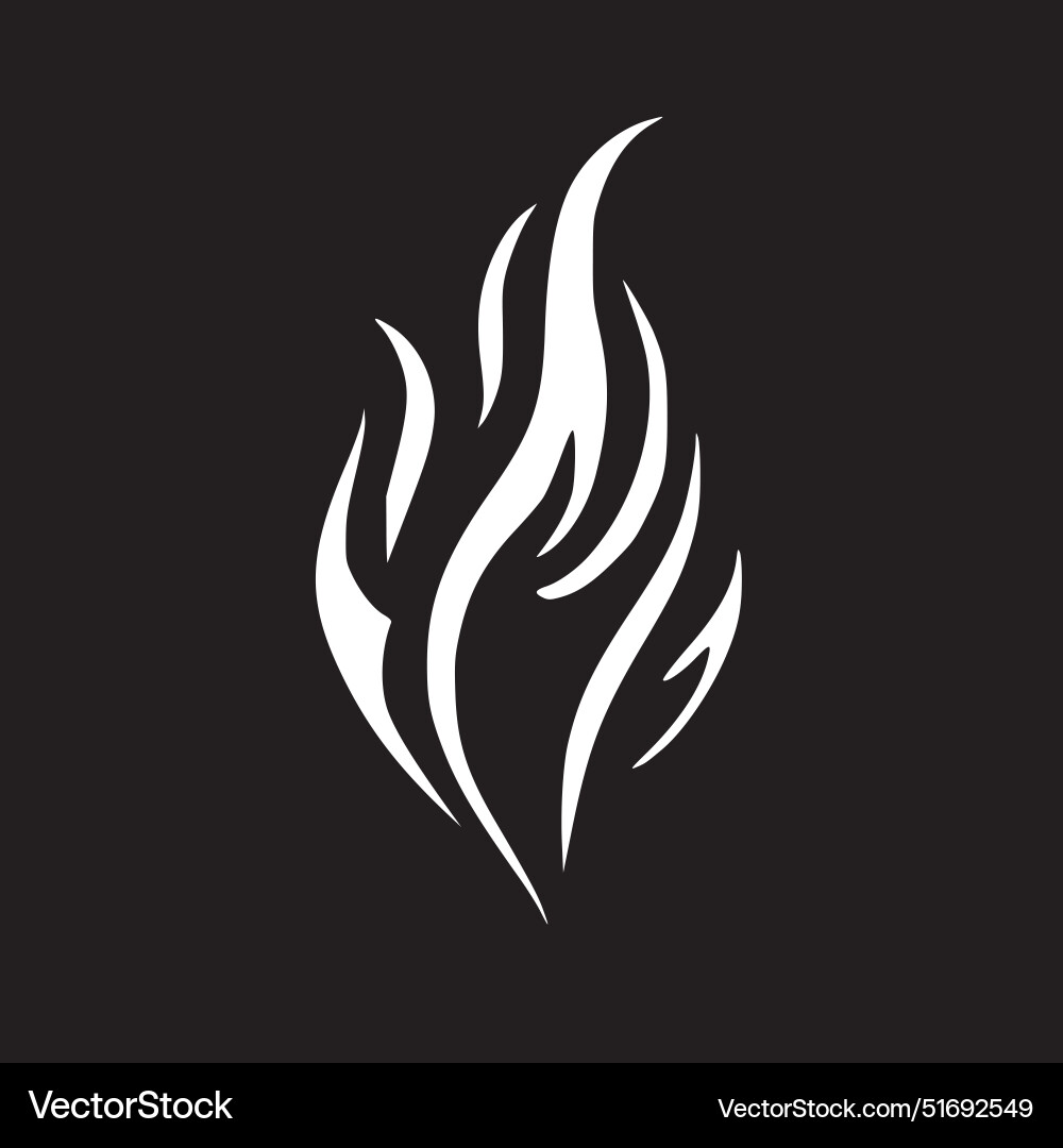 Fire - minimalist and flat logo Royalty Free Vector Image
