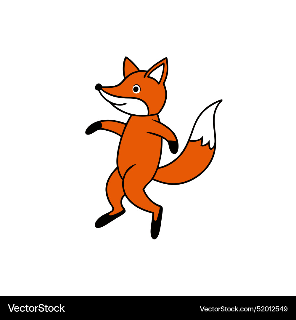 Fox dancing icon Royalty Free Vector Image - VectorStock