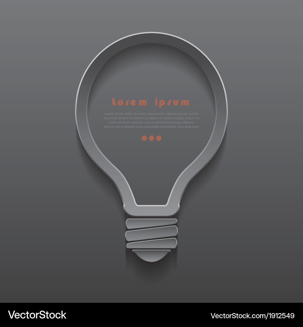 Idea light bulb icon banner template Royalty Free Vector