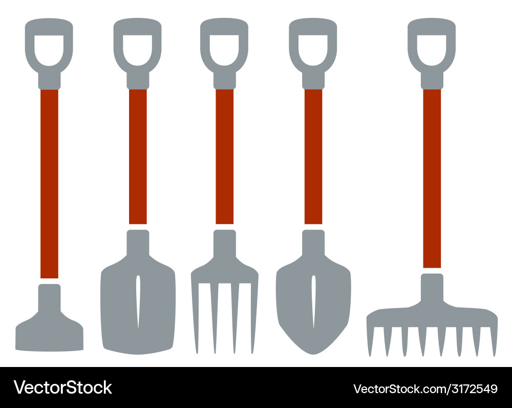 Isolated tools for gardening work Royalty Free Vector Image