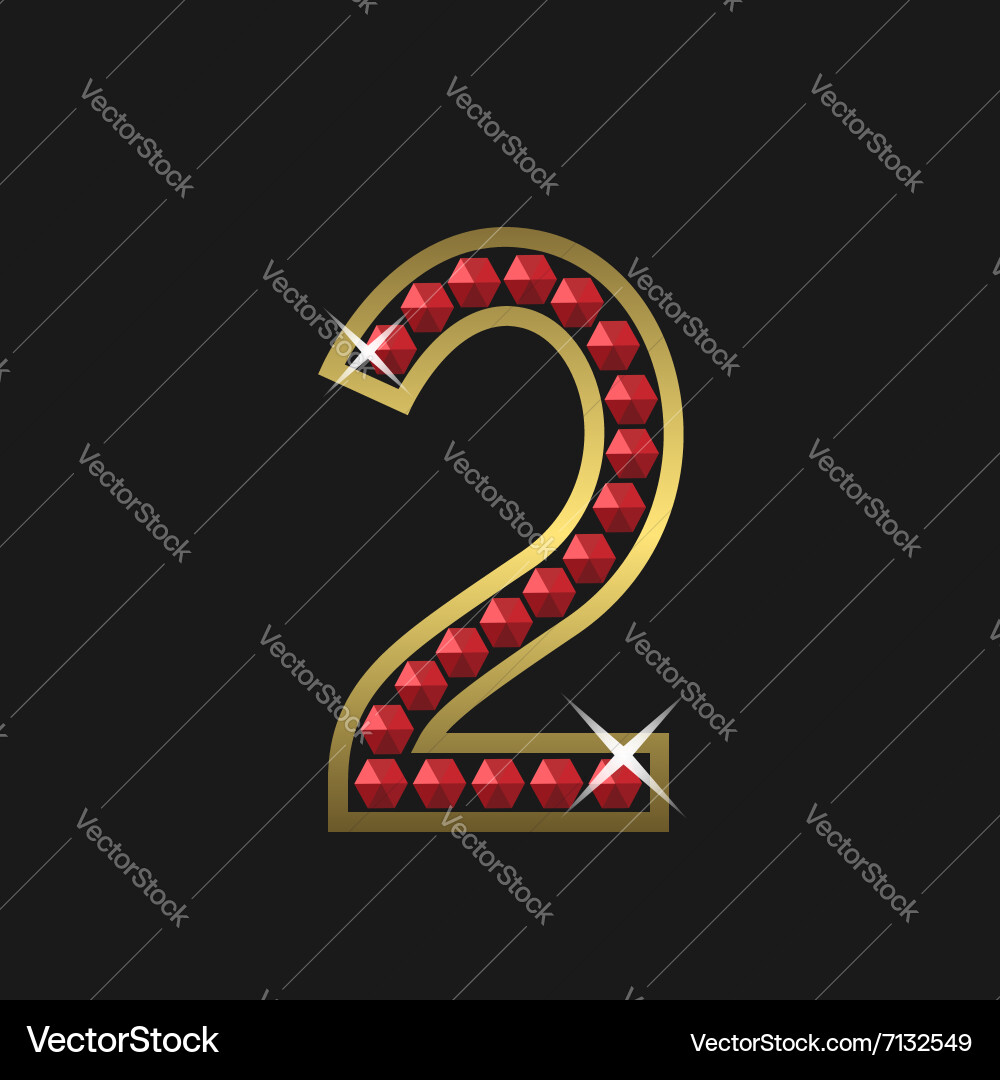 Number two symbol Royalty Free Vector Image - VectorStock