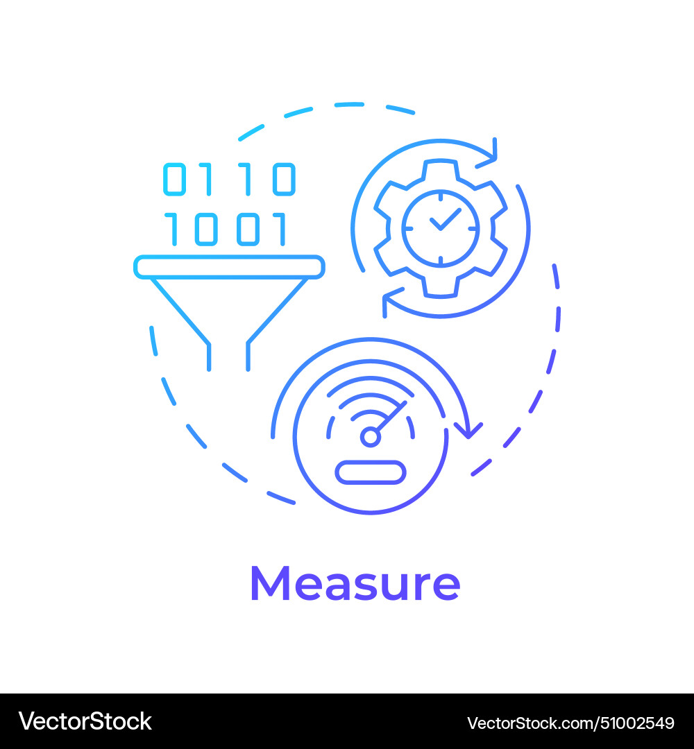 Sigma measure blue gradient concept icon Vector Image